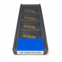 China Iscar GIP 4.00E-0.40 IC428 Carbide Grooving Insert 4 mm Width R0.4 Double Ended CVD Coated for Cast Iron CNC Tools for sale