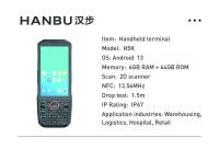 China Pda Handheld Terminal Customized Barcode Scanner Pda IP66 For Food Delivery for sale
