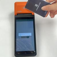 China Android 12 Mobile POS Orange Android POS Terminal Speaker Enabled With Type C Card Slot for sale