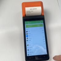 China 254.5mm*82mm*17mm Wireless POS Device 70mm/S Android Handheld Terminal With Printer for sale