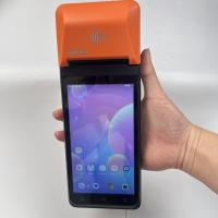 China Android 12 Mobile POS Orange Android POS Terminal Speaker Enabled With Type C Card Slot for sale