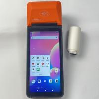 China 6400mAh Battery Powered Handheld POS 6 Inch Handheld Android POS Terminal Orange for sale