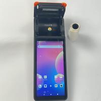China 6400mAh Battery Powered Handheld POS 6 Inch Handheld Android POS Terminal Orange for sale