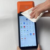 China Orange Handheld POS Android 14 Hand Held Billing Machine 64GB for sale