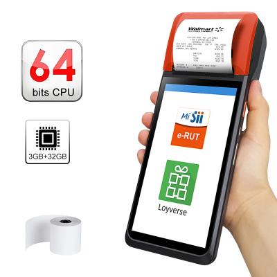 China Android 12 14 POS Terminal 5.99 Inch Mini Payment Machine 8 Core 2.0GHz 6400mAh Battery for sale