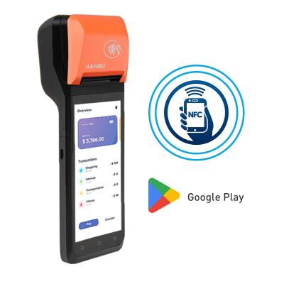 China Android 12 Portable Payment Terminal 5.5 Inch Wireless POS Machine 6400mAh for sale