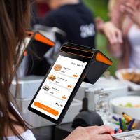 China Customized Android POS Handheld Device with 80mm Thermal Printer 8 Inch Touch Screen 3GB RAM 16GB ROM for sale