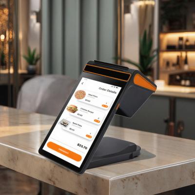 China 8 Inch Mobile POS Terminal 8 Core 1.6GHz CPU NFC Scanner 80mm Printer for sale