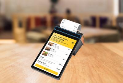 China 64GB Storage POS Mobile Device Handheld Portable POS Terminal Removable With Capacities Five Point Touch for sale