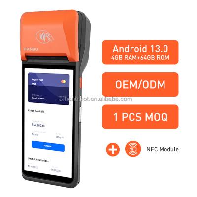 China Hanbu Handheld POS Terminal Android 12 8-Core 3GB RAM 6400mAh Battery for sale