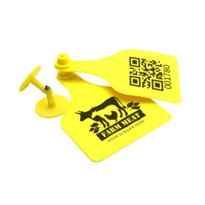China UHF RFID Ear Tags 860-960MHz IP68 Waterproof Durable TPU Material for Cattle Sheep Pig Livestock Tracking for sale