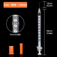 China Disposable Safety Hypodermic Animal Insulin Syringe 100 Iu Sterile 1ml / 0.5ml with Fixed Needle29/30G for sale