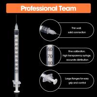 China Disposable Safety Hypodermic Animal Insulin Syringe 100 Iu Sterile 1ml / 0.5ml with Fixed Needle29/30G for sale