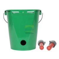 China Portable 8L Capacity Multi Teat Lamb Feeding Bucket with Metal Handle for Sheep and Livestock for sale