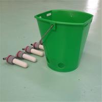 China Portable 8L Capacity Multi Teat Lamb Feeding Bucket with Metal Handle for Sheep and Livestock for sale