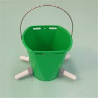 China Portable 8L Capacity Multi Teat Lamb Feeding Bucket with Metal Handle for Sheep and Livestock for sale