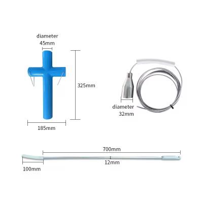 China Heavy Duty Stainless Steel Handheld Rumen Magnet Extractor for Cow Stomach Tramp Iron Removal for sale