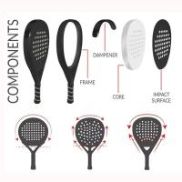 China OEM Custom 3K Carbon Fiber Padel Racket with Superior Spin Power and Custom Logo Printing for sale