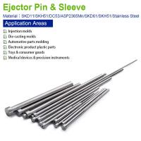 China SKD61 Nitrided Ejector Pin and Ejector Sleeve with Customized Diameter for Precision Mold Applications for sale