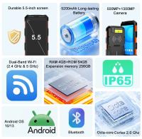 China Android RFID Animal Ear Tag Reader with ISO11784/ISO11785 FDX-B Support for 125kHz/134.2kHz Livestock Tags and Bluetooth/Wi-Fi/USB Connectivity for sale