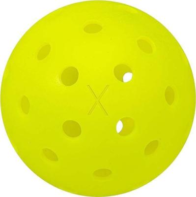 China Durable Plastic 40 Hole Design Outdoor Pickleball Ball with Customized Logo for sale