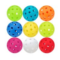 China Durable Plastic 40 Hole Design Outdoor Pickleball Ball with Customized Logo for sale
