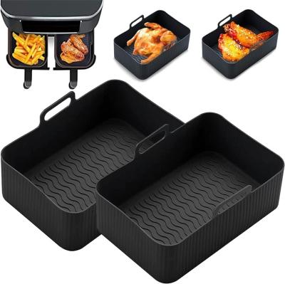 China Reusable Silicone Air Fryer Pot – Non-Stick Food Grade Air Fryer Basket Liner, BPA-Free & Dishwasher Safe for sale