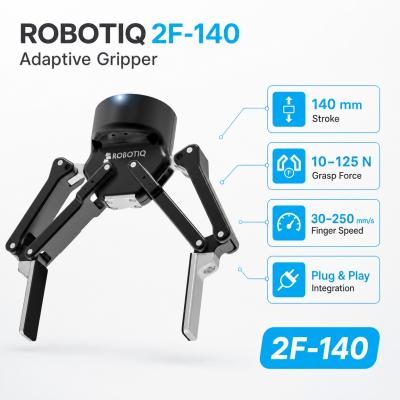 China 2F-140 Adaptive Robot Gripper 140mm Cobot End Effector for Pick and Place Automation for sale