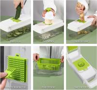 China 13-in-1 Vegetable Chopper Mandoline Slicer with Container for sale