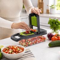 China 13-in-1 Vegetable Chopper Mandoline Slicer with Container for sale