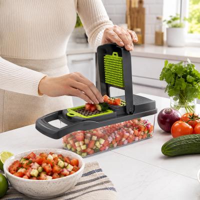 China 13-in-1 Vegetable Chopper Mandoline Slicer with Container for sale