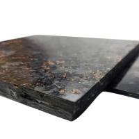 China Glossy/ Matte Customize Forged Gold Foil Carbon Fiber Sheet 50% Glossy Weave Forge Pattern for sale