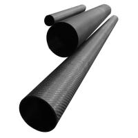 China 3K Pattern Carbon Fiber Tube for Below 120 C Degree in Matte Finish 180mm 200mm 230mm for sale