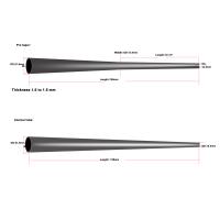 China 0% N Content Tapered Carbon Fiber Tube for Billiard Club Pool Cue Golf Shafts and More for sale