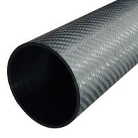 China 3K Pattern Carbon Fiber Tube for Below 120 C Degree in Matte Finish 180mm 200mm 230mm for sale