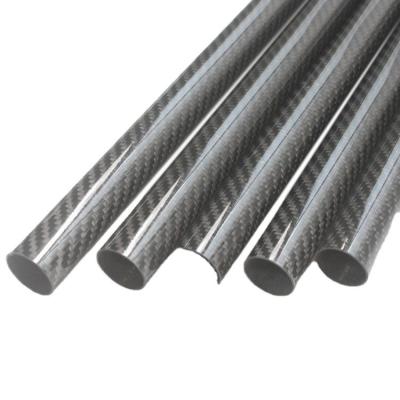 China Production Leadtime 35-45 Days 40mm OD Round Carbon Tube 3.5m Matte Carbon Fiber Tube for sale