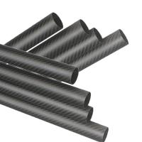 China Production Leadtime 35-45 Days 40mm OD Round Carbon Tube 3.5m Matte Carbon Fiber Tube for sale