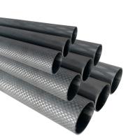 China 98% C Content Customizable Carbon Fiber Tube with Stainless Steel Brass Threaded Insert for sale