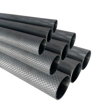 China 98% C Content Customizable Carbon Fiber Tube with Stainless Steel Brass Threaded Insert for sale