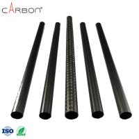 China High Strength Black Color Camouflage Carbon Fiber Tube With 0.001% N Content for sale