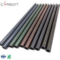 China Metal Detector Carbon Fiber 3K Tent Twill Tube in Red Silver Blue or Metallic Color for sale