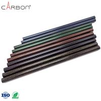 China Metal Detector Carbon Fiber 3K Tent Twill Tube in Red Silver Blue or Metallic Color for sale