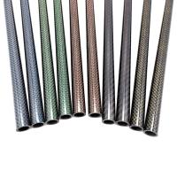 China Metal Detector Carbon Fiber 3K Tent Twill Tube in Red Silver Blue or Metallic Color for sale