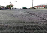 China Biaxial Mesh Bitumen Coating Plastic Geogrid For Driveway for sale