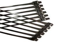 China Reinforcement Roadbed Black High Density Uniaxial Plastic Geogrid for sale