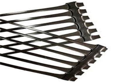 China Reinforcement Roadbed Black High Density Uniaxial Plastic Geogrid for sale