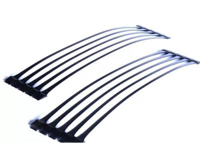 China Reinforce River Embankments 100m 260kN/m Black Poly Geogrid for sale