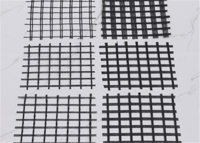 China Repair Damaged alkali resistance 80KN Fiberglass Geogrid for sale