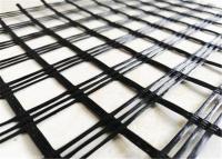 China Heat Resistence Width 1m 25KN Geogrid Fabric For Roads for sale