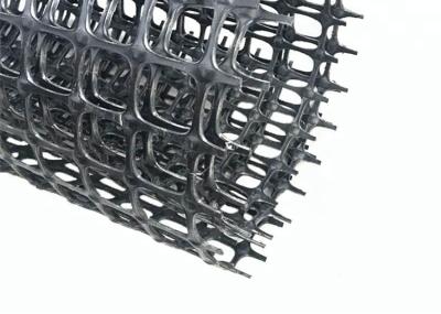 China Hdpe Pp Black Biaxial Plastic Geogrid For Soil Road Highway Stabilization for sale